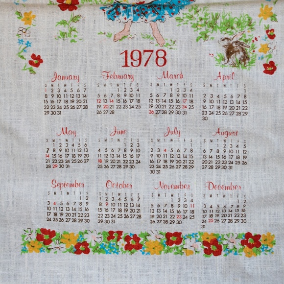 Vintage | Wall Decor | Vintage 978 Wall Calendar | Poshmark